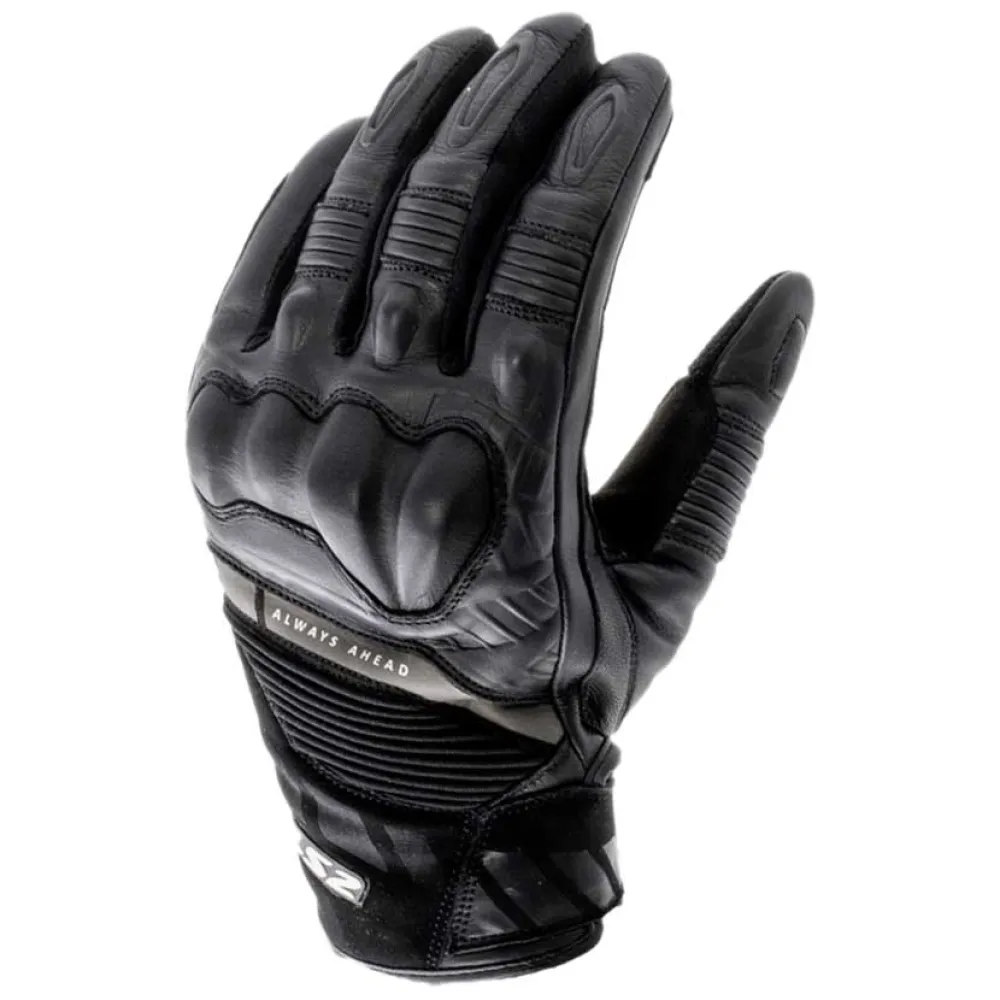 LS2 Octane WP leather gloves Black | Motardinn