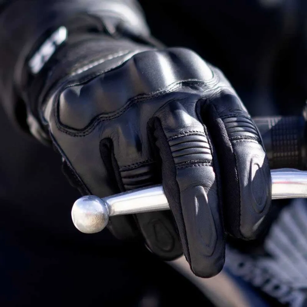 LS2 Octane WP leather gloves Black | Motardinn