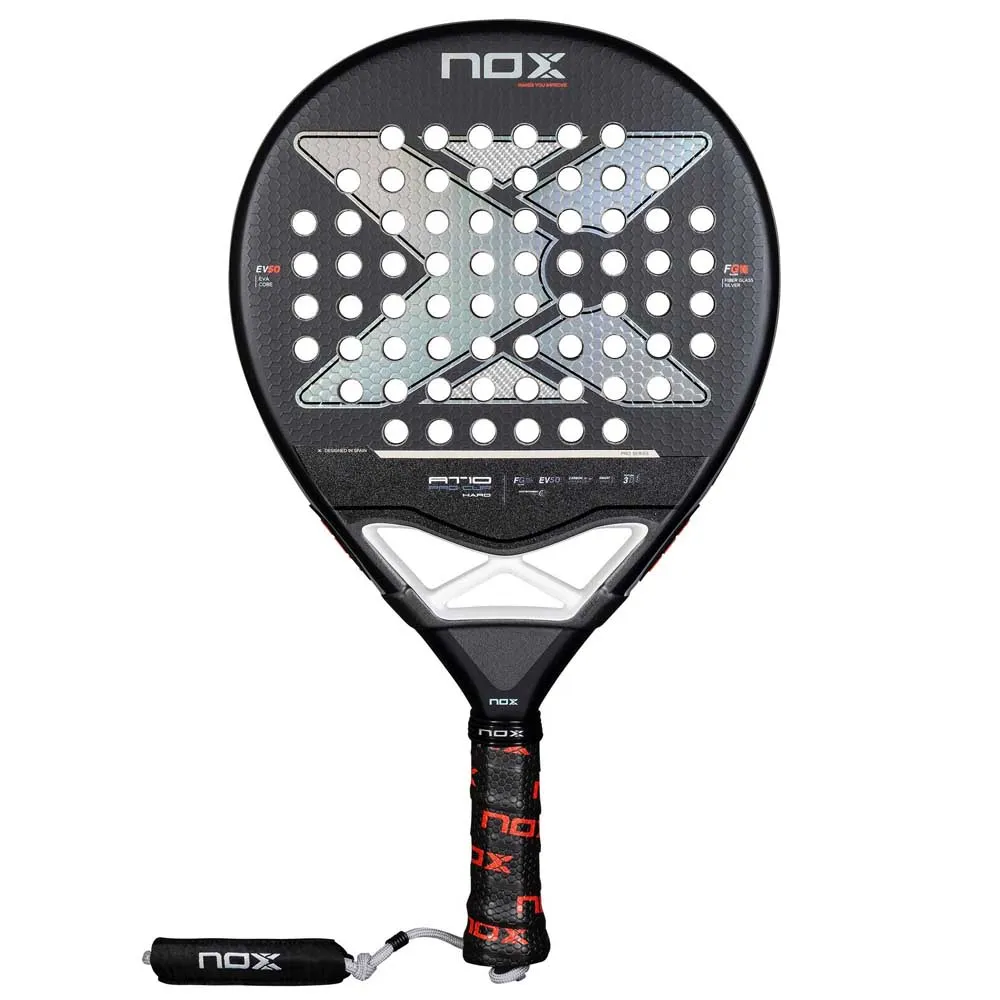 Nox At10 pro cup hard by agustin tapia 2025 padel racket Silver| Smashinn