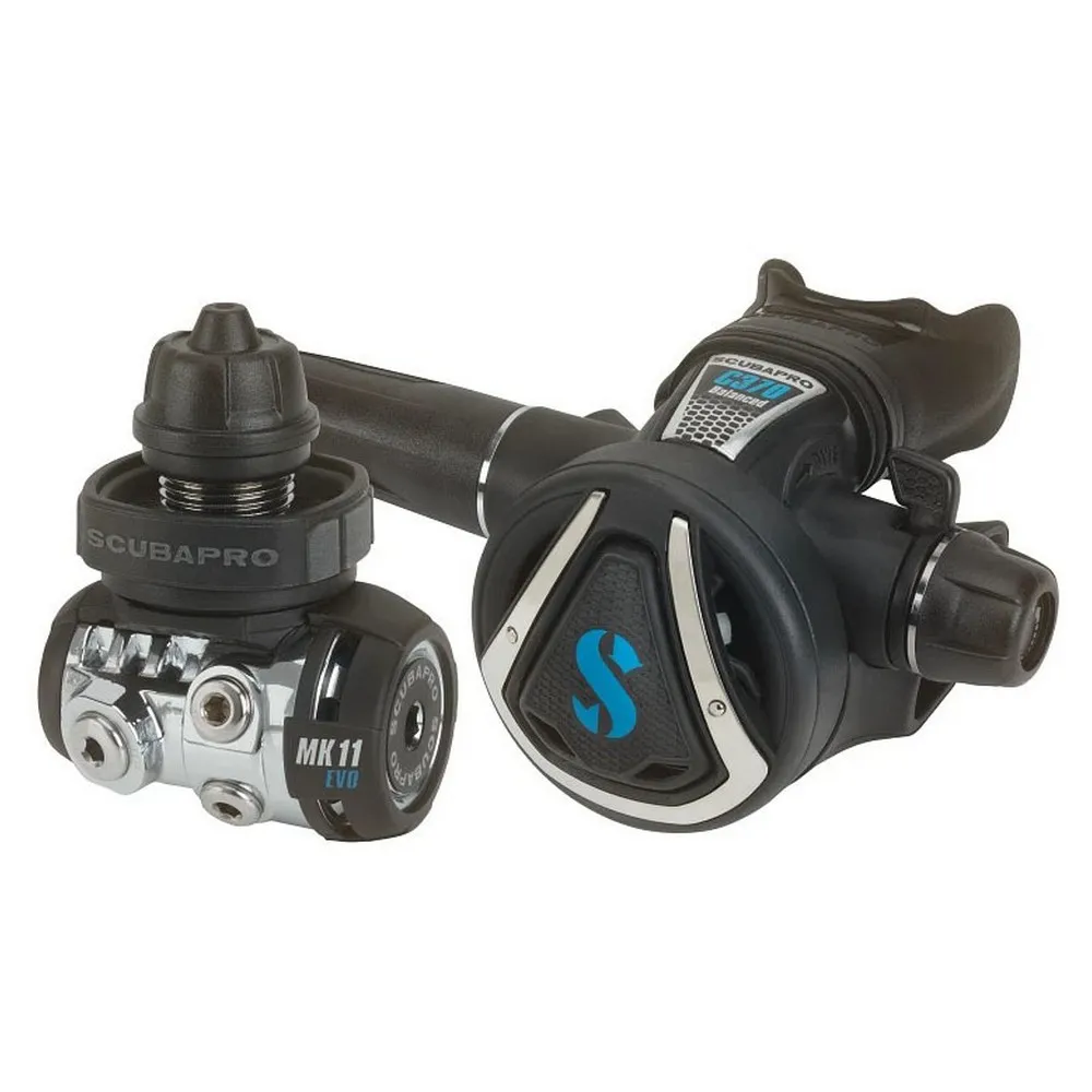 Scubapro MK11 Evo C370 DIN diving regulator set Silver | Diveinn