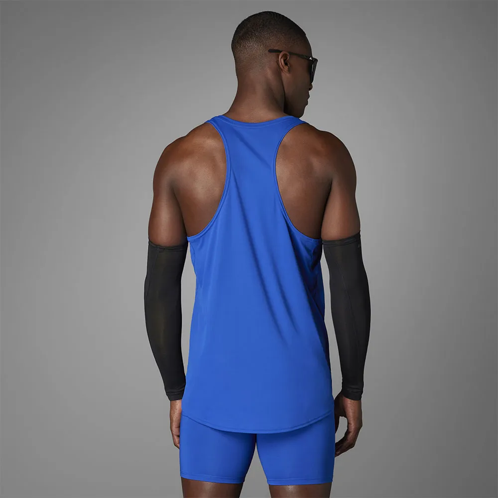 adidas Adizero Essentials sleeveless T-shirt Blue | Runnerinn