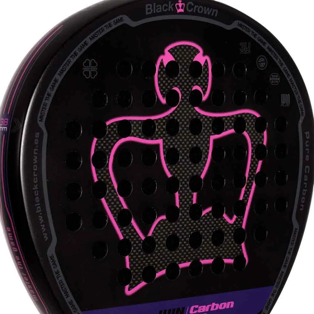 Black crown Win carbon padel racket Purple | Smashinn