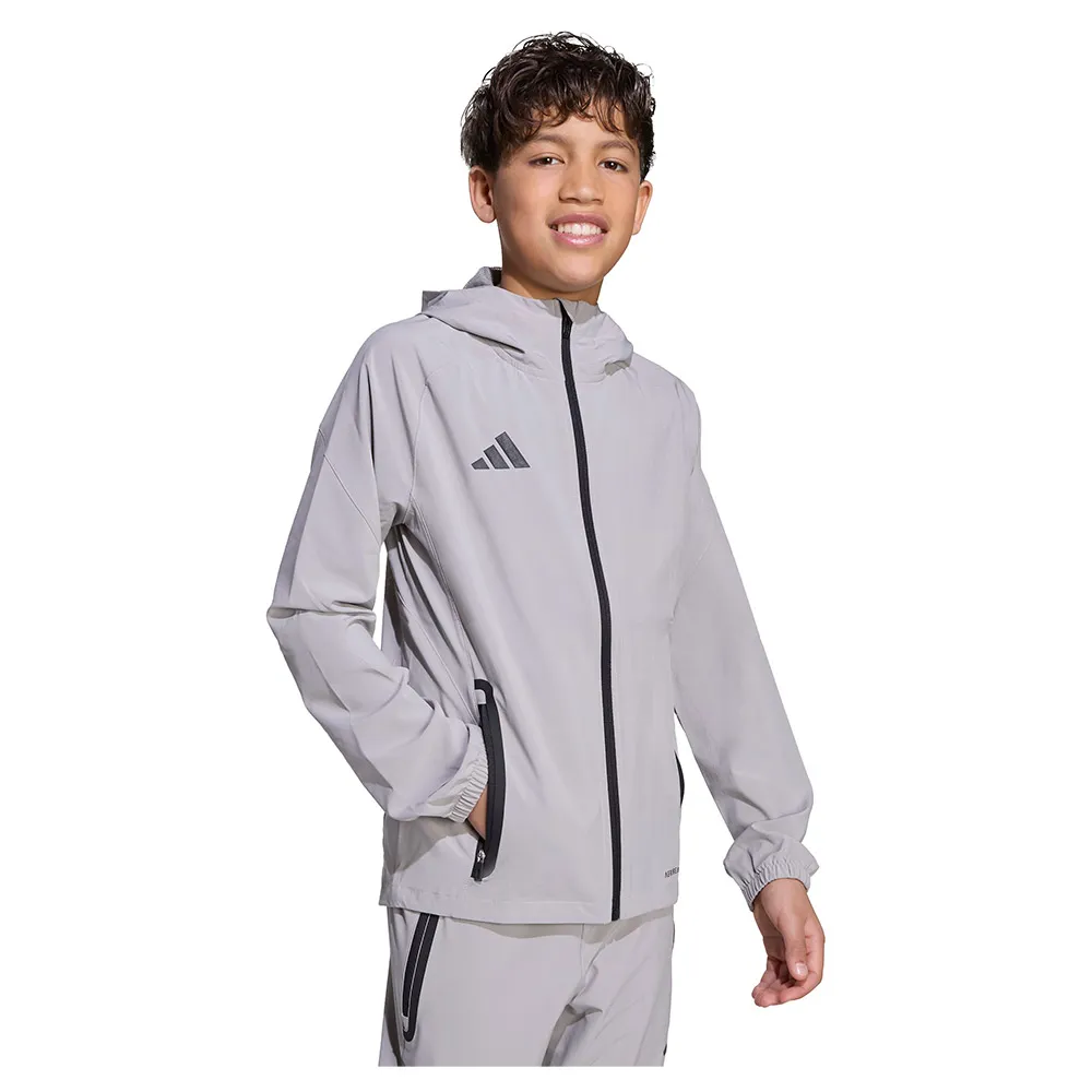 adidas Tiro 25 Competition Vis Tech Travel full zip sweatshirt Grey ...