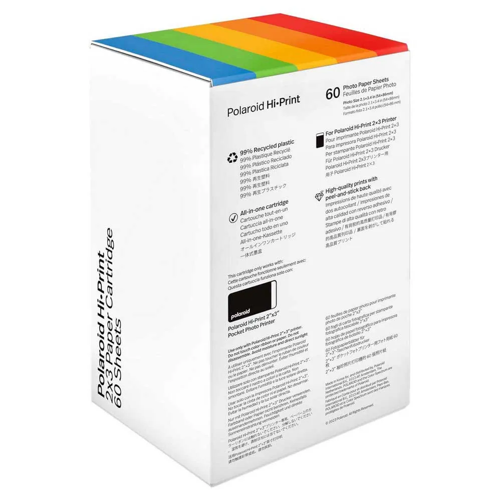 Polaroid Hi-Print 2x3 60 Sheets photographic paper Clear| Dressinn