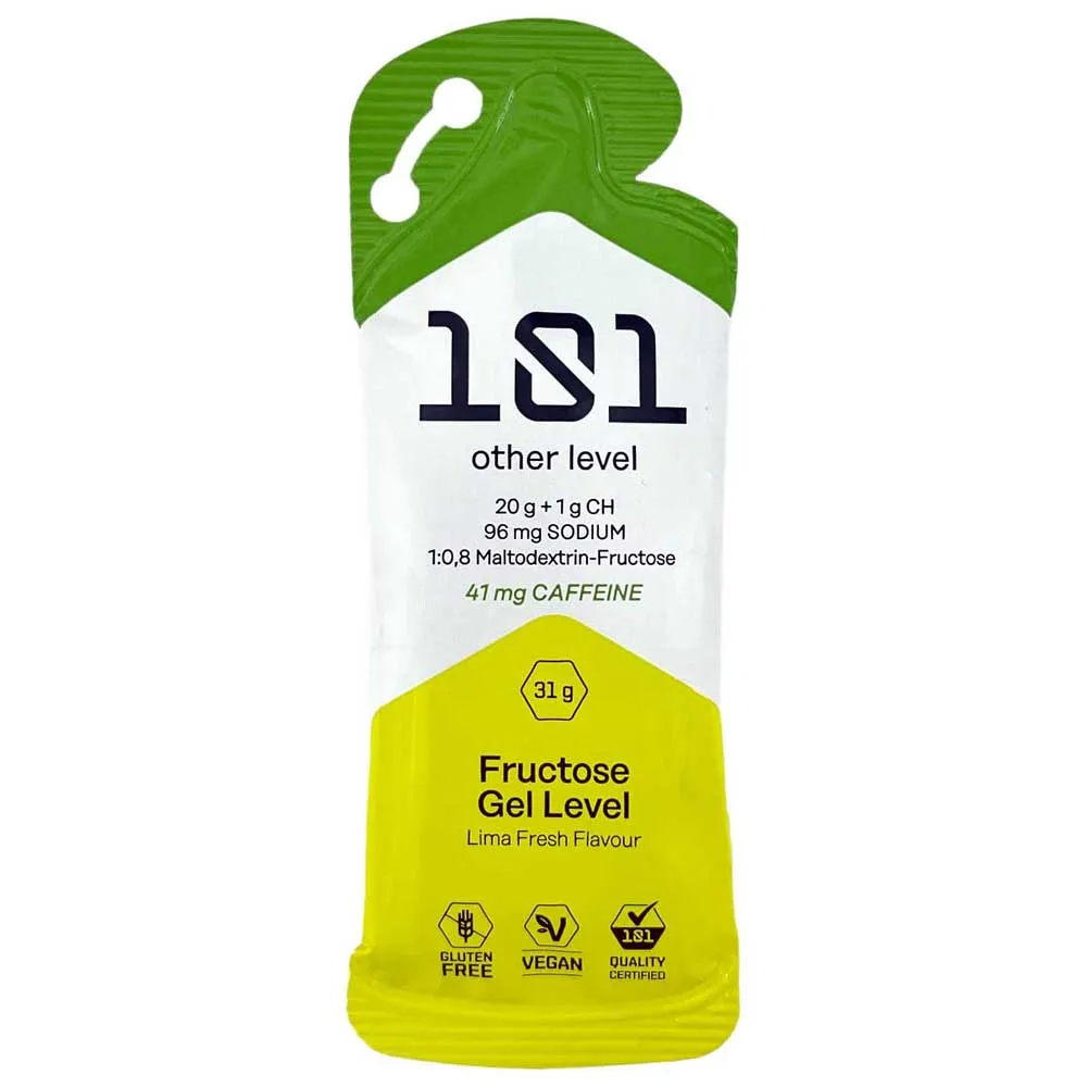 101 other level Fructose Gel Level 31g Energigel lime, Gul | Bikeinn
