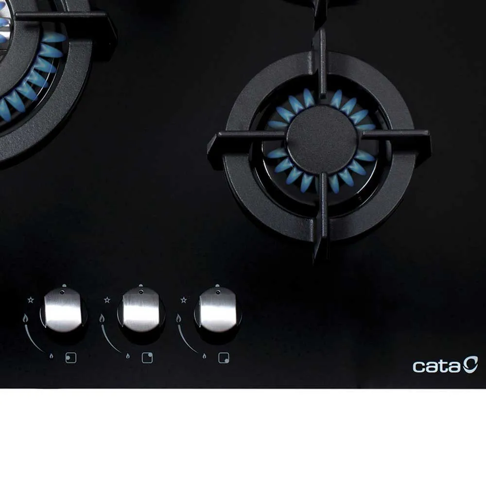 Cata CCI 6021 BK gas hob 3 burners Blue | Techinn