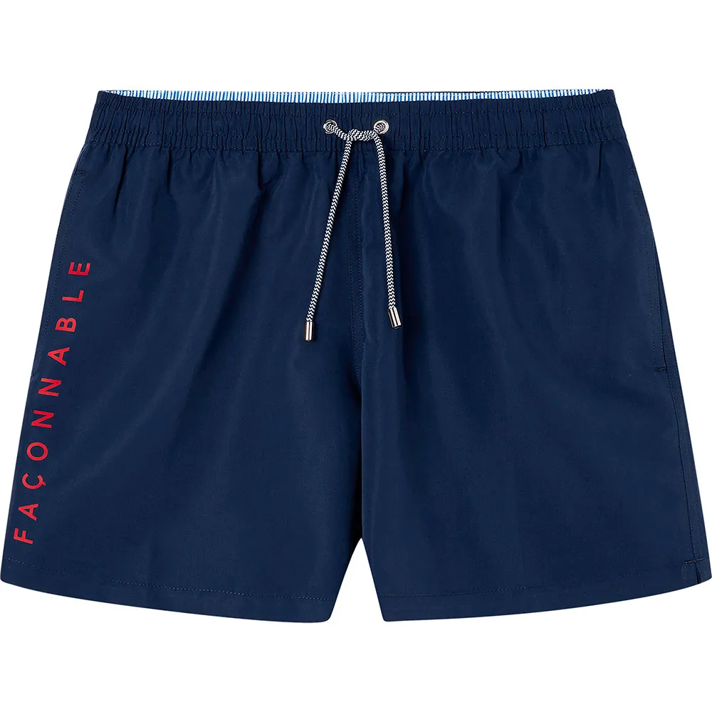 Façonnable Big Logo Solid swimming shorts Blue | Dressinn