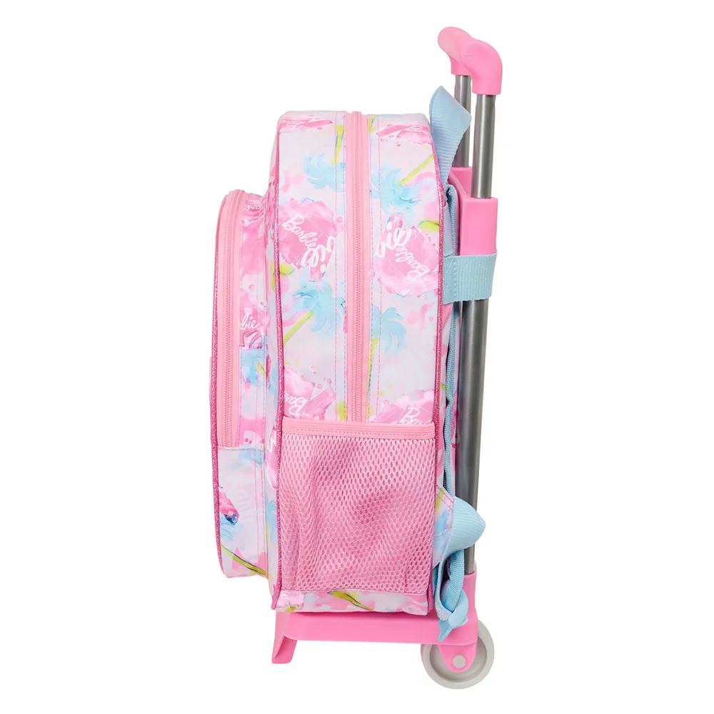 Safta Barbie Painterly Wheeled Backpack Pink | Kidinn