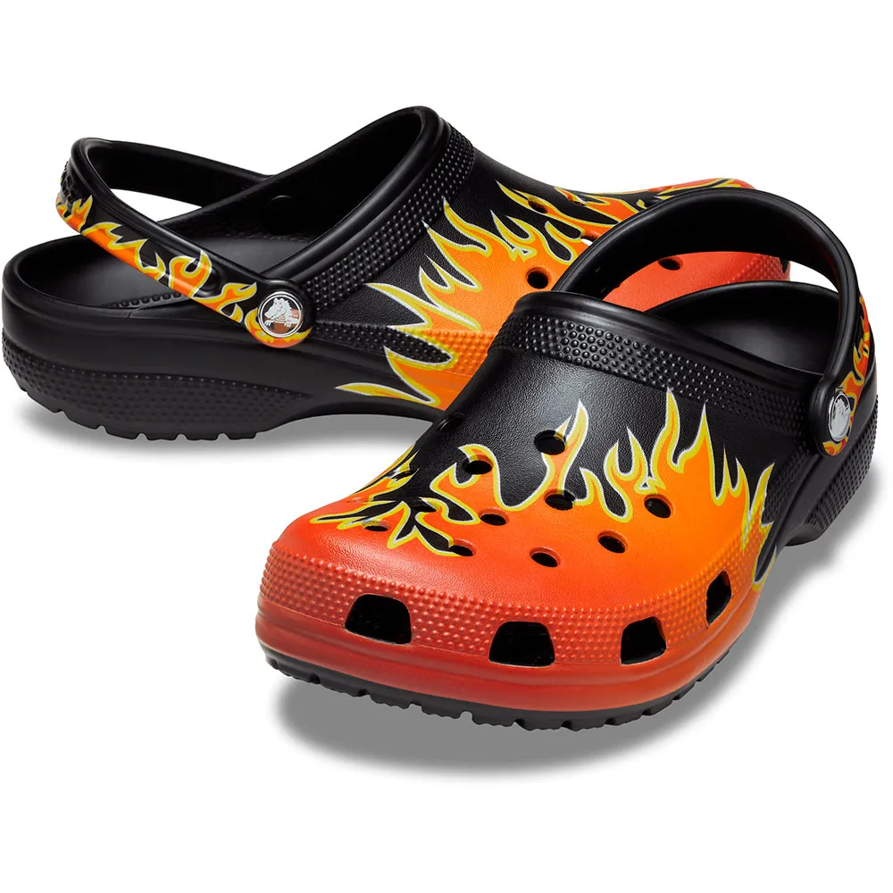 Crocs Classic Flames clogs Black | Dressinn