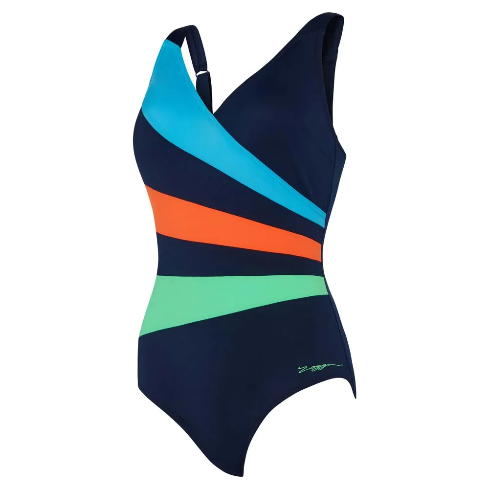 Zoggs Wrap Panel Classicback swimsuit Blue | Swiminn