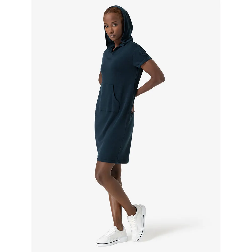 Super.natural Hooded Bio dress Blue | Trekkinn