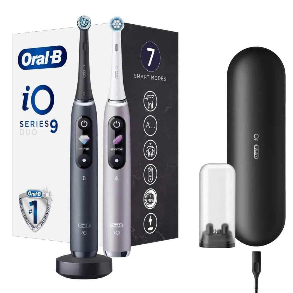 Oral-b IO9 Series Duo electric toothbrush Clear | Techinn