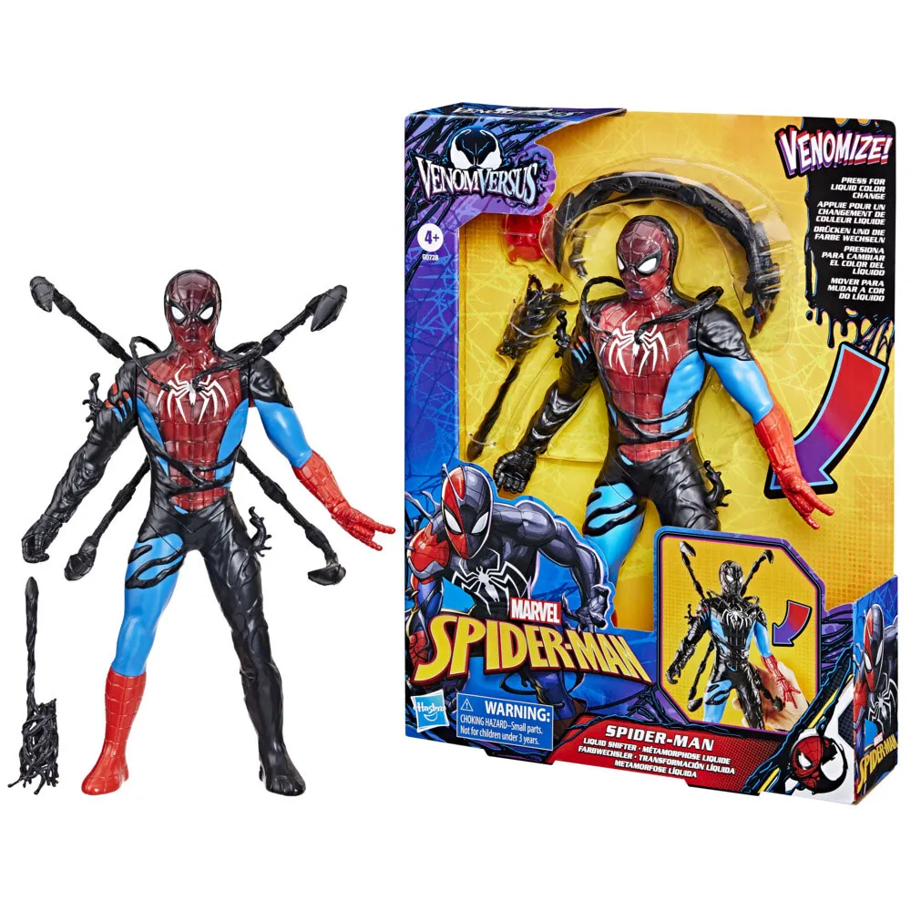 Spiderman Figurine Versus Liquid Transformation Marvel Venom Rouge| Kidinn