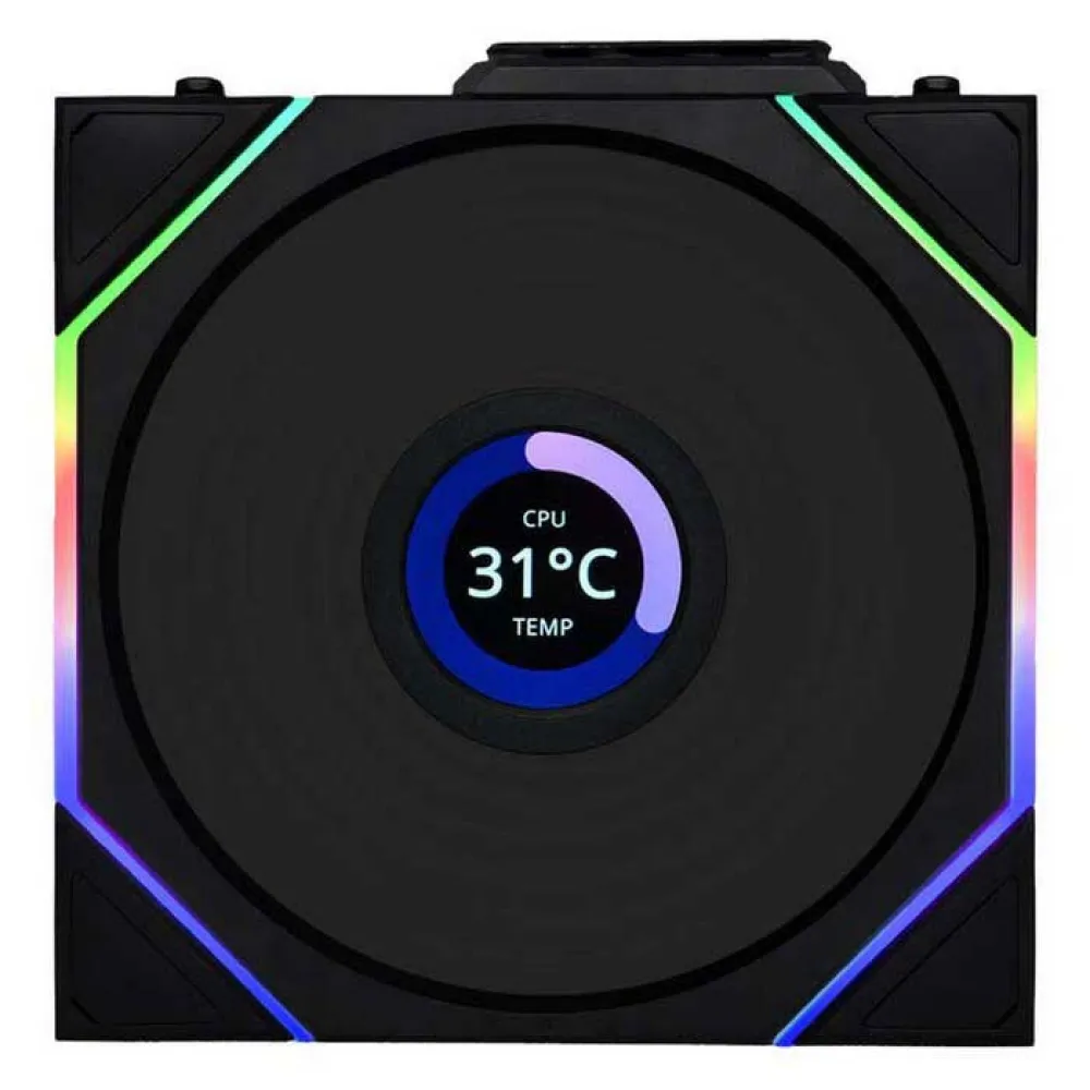Lian li UniFan TL-LCD Wireless Reverse fan 120 mm 3 units Green| Techinn