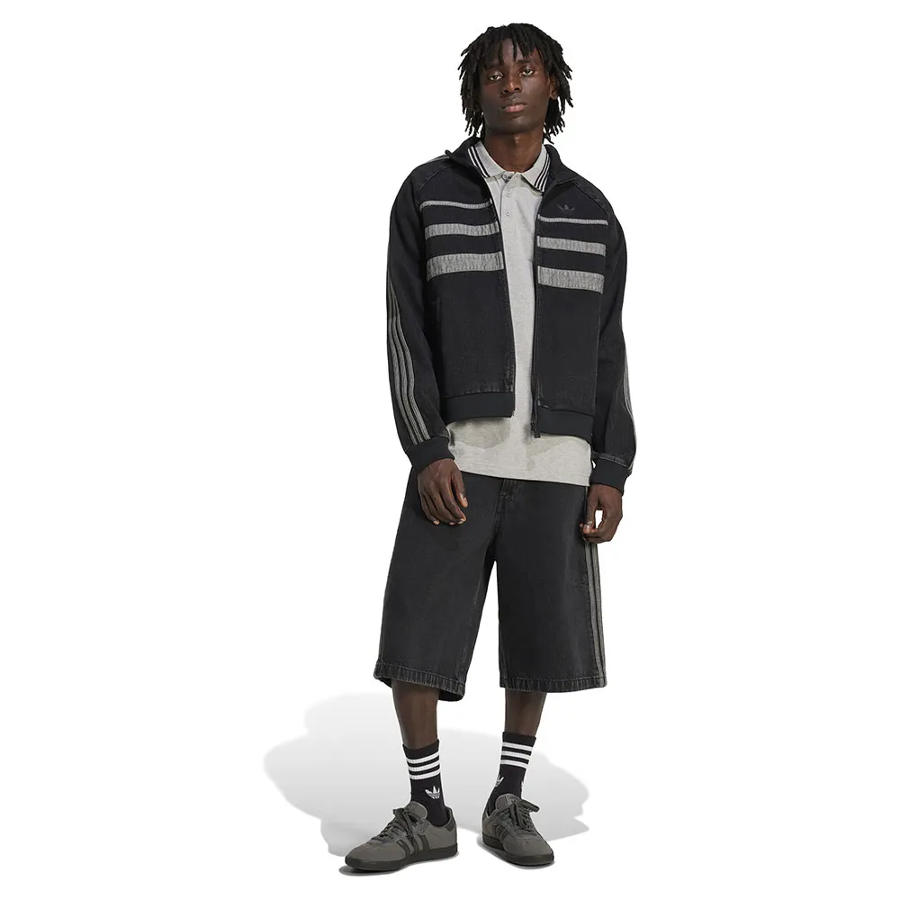 adidas Originals Adicolor First Black Denim tracksuit jacket Black| Goalinn