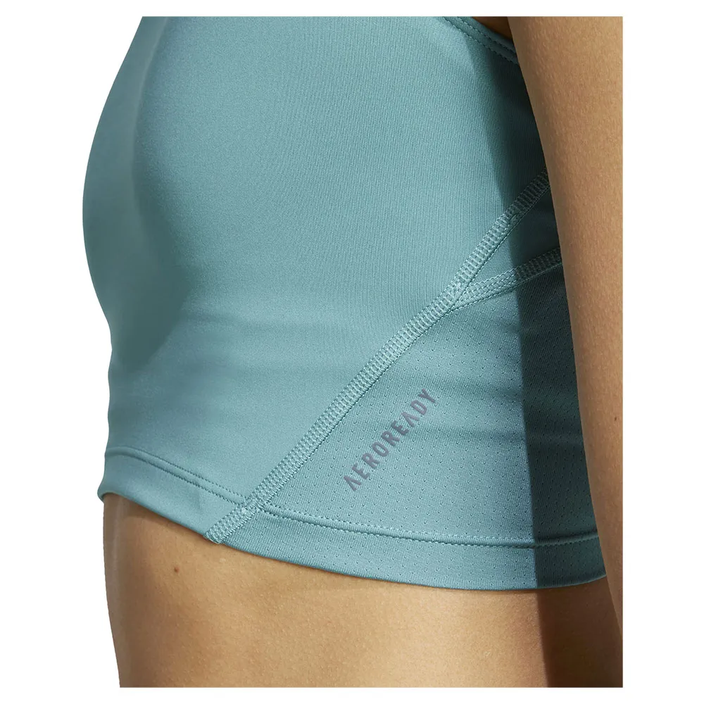 adidas Adizero Essentials Running Crop sports top Blue | Traininn