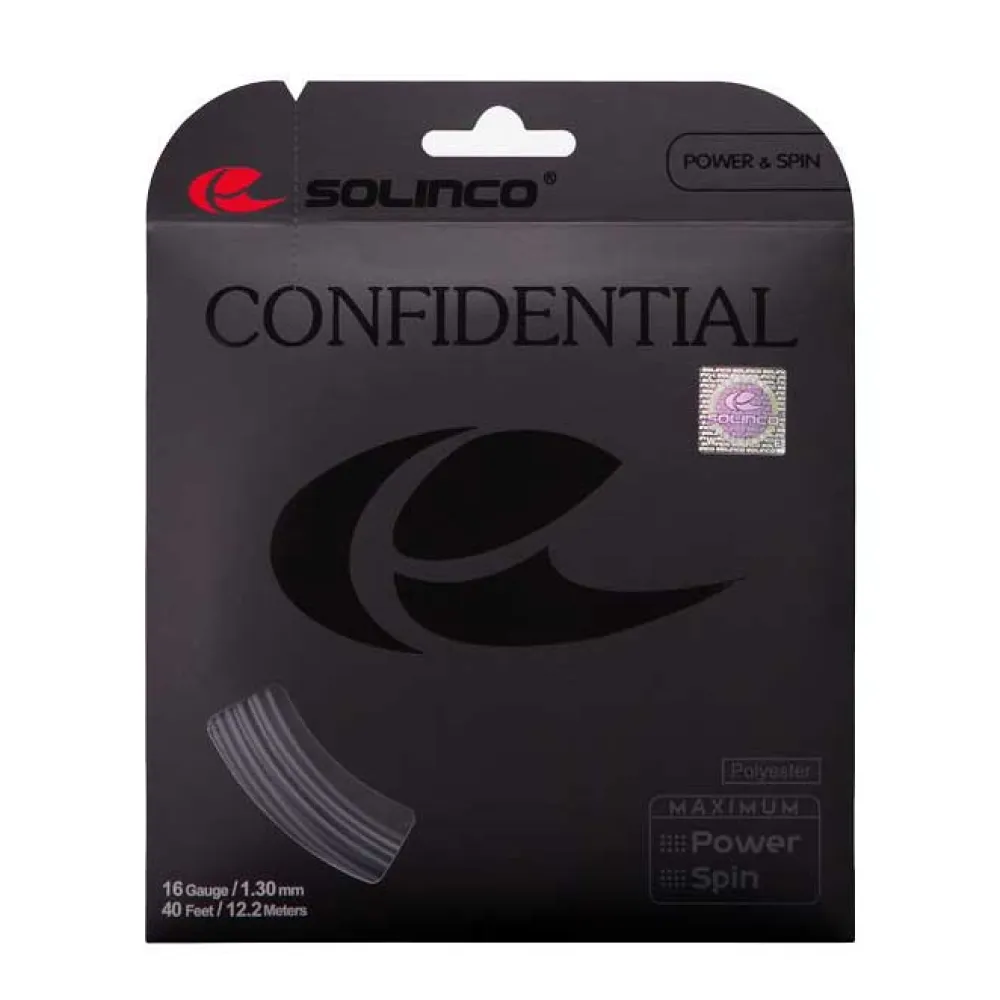 Solinco Bobina cordaje confidential 200 m tennis reel string Silver ...