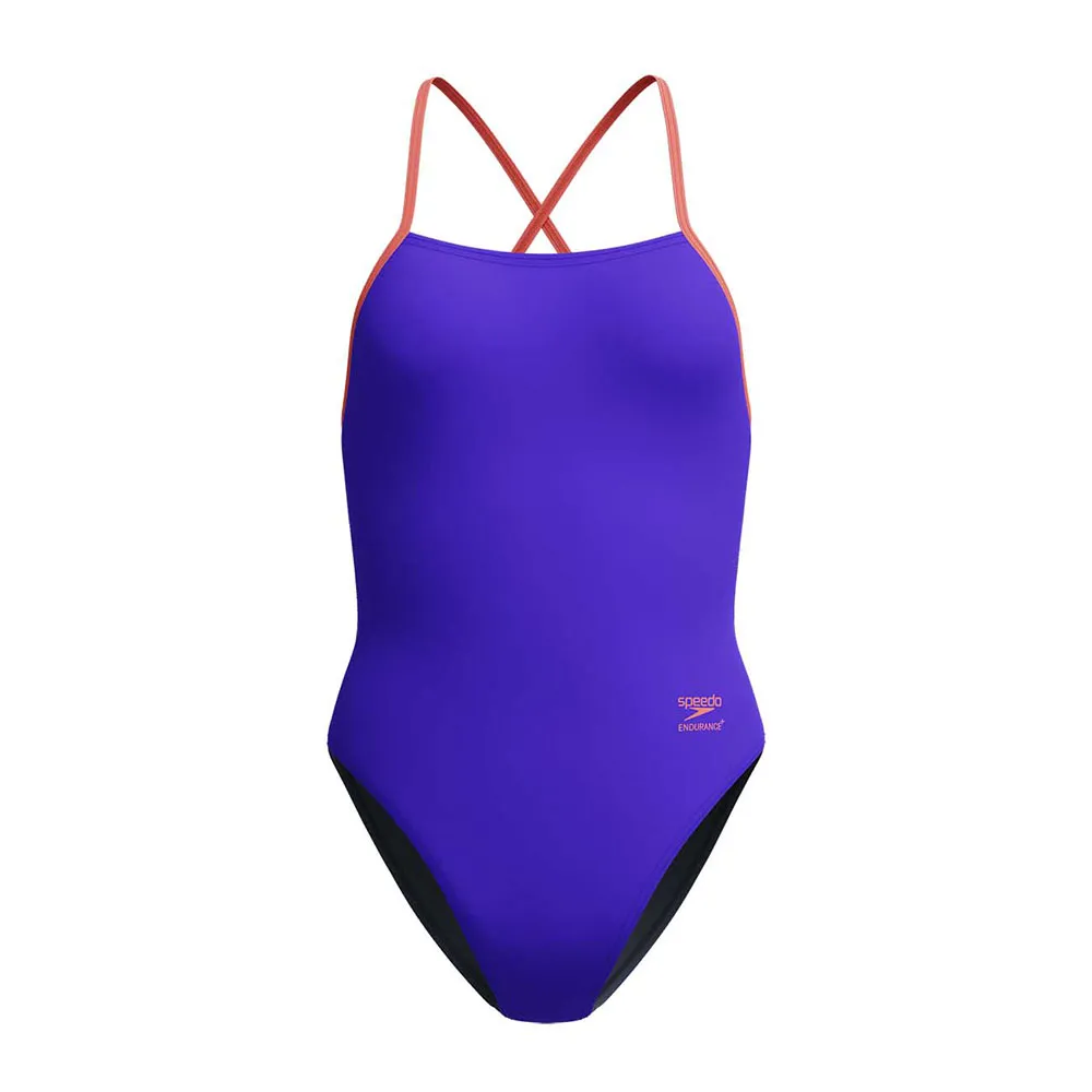 Speedo FL Solid Tie Back swimsuit Blue | Swiminn
