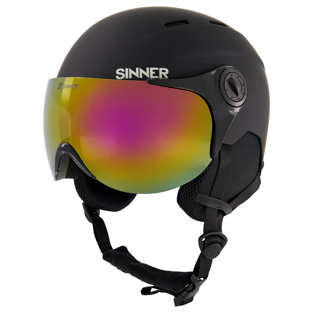 Sinner Typhoon visor helmet Black | Snowinn