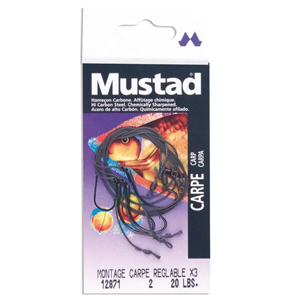 Mustad 12871 BL Carp with Reglable Leader Clear | Waveinn