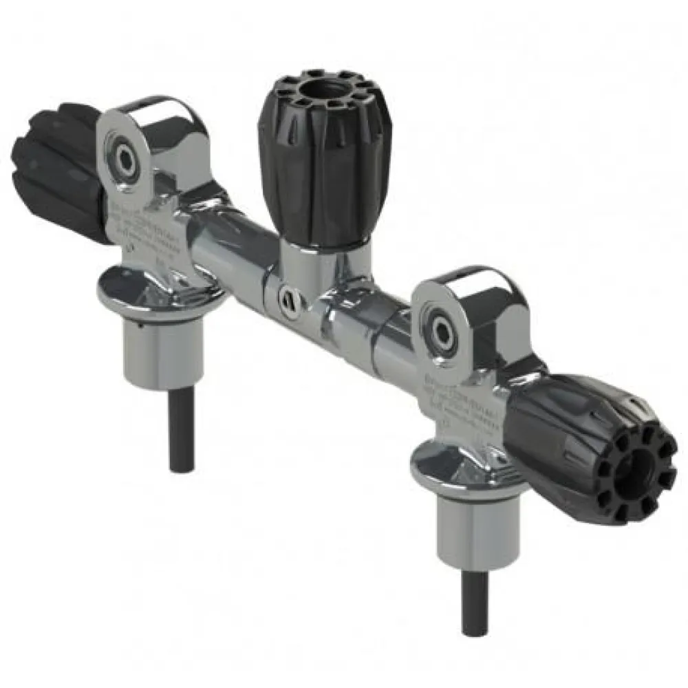 Apeks Valve Twin Cylinder M25 232 Bar with Manifold 140 mm 5/7 L Grey ...