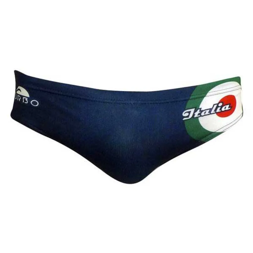 Turbo Italia Moto Swimming Brief Blue | Swiminn