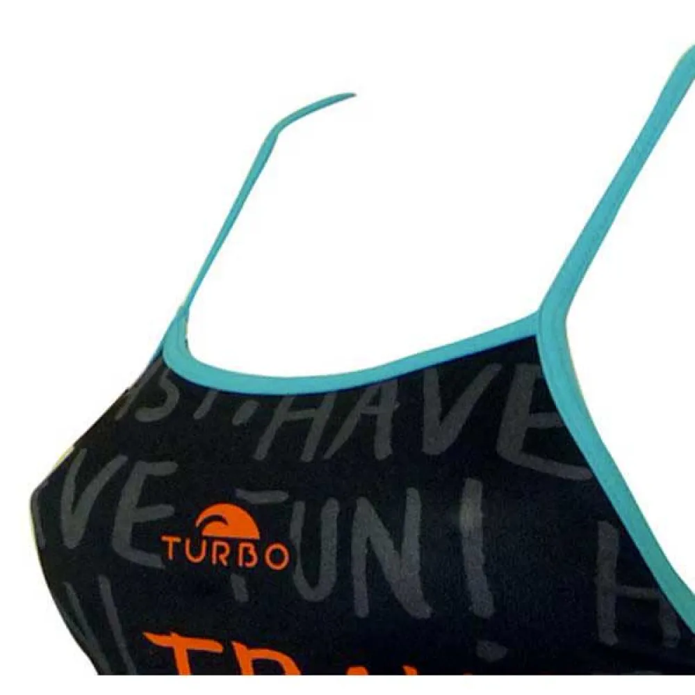 Turbo Train Thin Strap Swimsuit Black | Swiminn